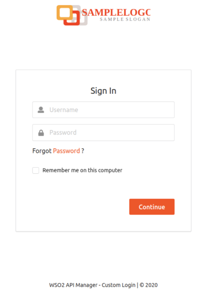 Customize the Sign In Page - WSO2 API Cloud Documentation